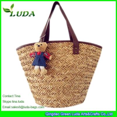 China LUDA Natural Straw Handbags Seagrass Straw Bags en venta
