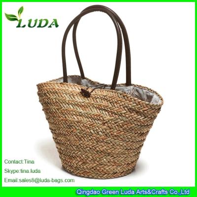 China LUDA 2014 New Seagrass Beach Bag Natural Straw Handbags en venta