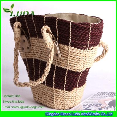 Cina LUDA Colorful Straw Bags Cornhusk Straw Beach Tote Bags in vendita