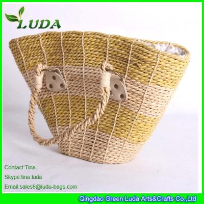 Cina LUDA Woven Straw Totes Cornhusk Designer Straw Bags in vendita