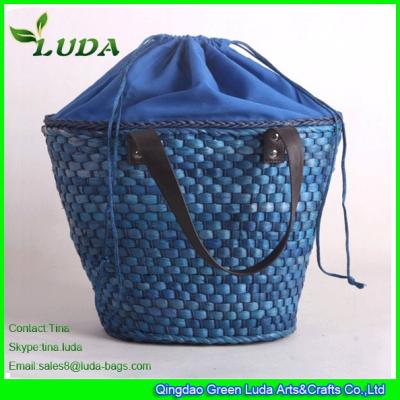 中国 LUDA Handmade Cornhusk Straw Beach Bags 販売のため