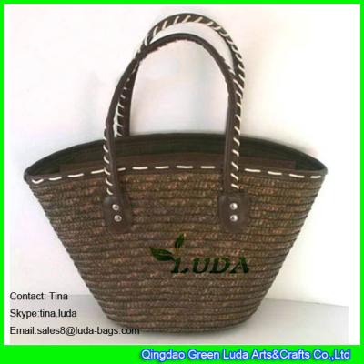 Cina LUDA Brown Color Wheat Straw Make New straw beach bags in vendita