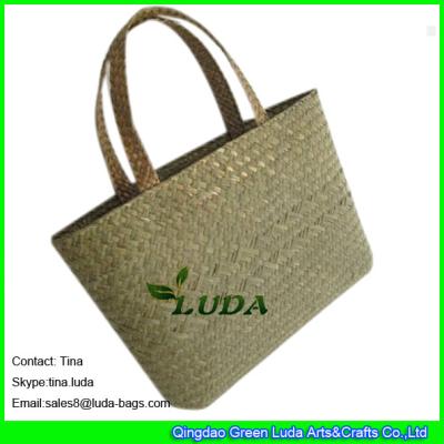 Cina LUDA wholesale designer fashion seagrass straw woven small handbags in vendita