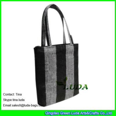 Cina LUDA costomized name brand purses paper cloth fabric straw handbag brands in vendita