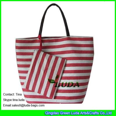 Cina LUDA large straw beach bags best selling paper straw handbags in vendita