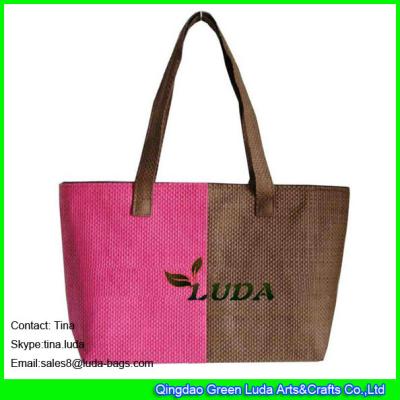 China LUDA unique handbags summer beach paper straw ladies handbag en venta
