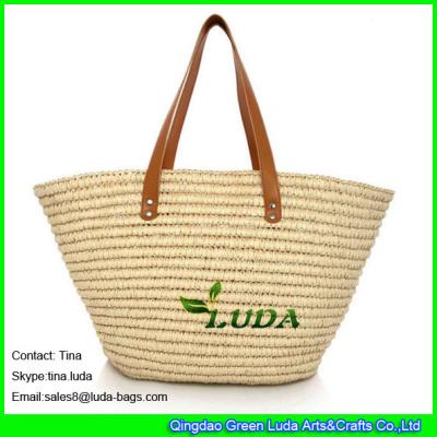 Cina LUDA brown handbags crocheted large beach bags straw woven tote bag in vendita