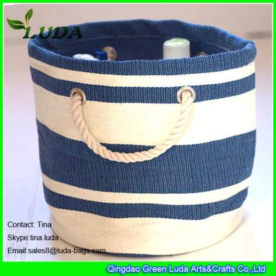 Китай LUDA unique handbags round striped paper cloth straw fabric shopping bag продается