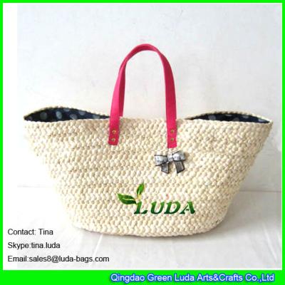 Cina LUDA environmentally friendly bags cornhusk straw beach bags and totes in vendita