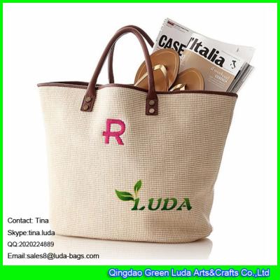 Китай LUDA large beach straw bags paper promotion shopping tote bags продается