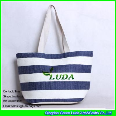 Cina I handels bianchi della treccia del cotone di LUDA hanno barrato il nuovo totalizzatore di carta della borsa della spiaggia della paglia 2016 in vendita