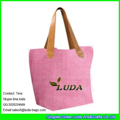 Cina Borsa a tracolla di carta economica della paglia della borsa del cliente della paglia di rosa di modo di LUDA per estate in vendita