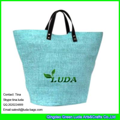 Cina La paglia di carta blu-chiaro di LUDA insacca le borse della paglia della spiaggia della borsa in vendita