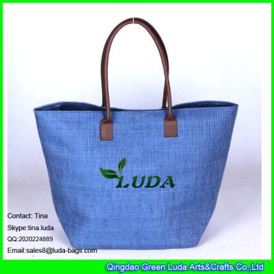 中国 LUDA の女性のトート バックの現代設計大きい容量のペーパーわら袋 販売のため