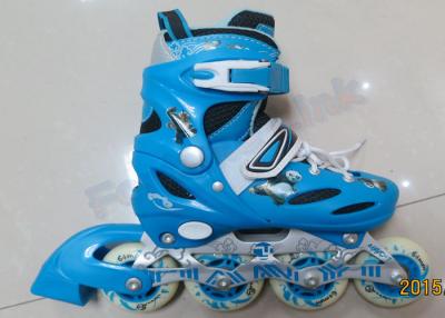 Cina Scarpe pattinanti all'aperto dell'interno in-linea del pattino dell'attrezzatura dei pattini di rullo delle signore blu con le ruote in vendita