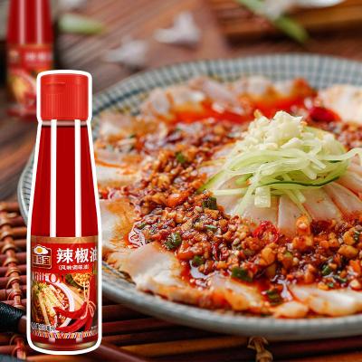 중국 담긴 화합물 매운 마늘 핫 칠리 오일 향신료 190ml 판매용