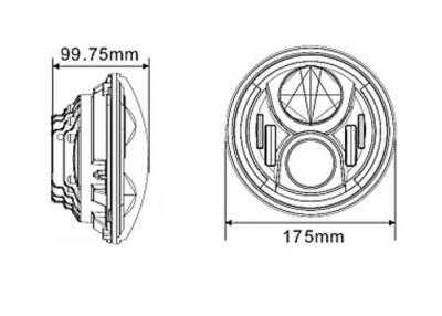 China JEEP Wrangler 2007 - 2017 JK Modified Xenon Headlamp Assy Type Dragon A For Cars for sale