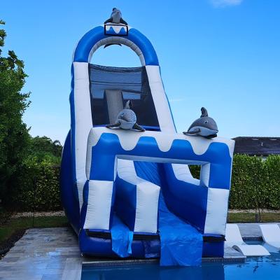 Κίνα 0.55mm PVC Tarpaulin Μεγάλη δελφίνι Θέμα φουσκωτό υδάτινο διαδρόμιο με αποσυναρμολογητή πισίνα προς πώληση
