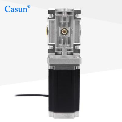 China Nema 23 Warm Gear Stepper Motor RV030 Reducer 3000mN.m High Tough 8.4V Casun Motor with CNC Machine for sale