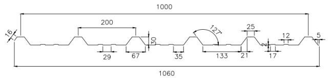 rollo trapezoidal del tejado que forma la máquina