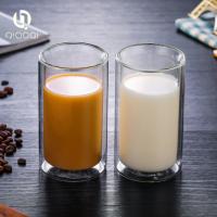 Cina Factory Price 2018 New Design double wall glass cup for coffee milk in vendita