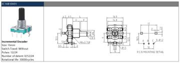 Ec16 Insulated Shaft Rotary Encoder 16mm Rotary Encoder Push Switch