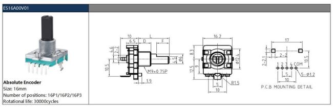 Rotary Encoder Wheel Module with Optical Tracking and Knob