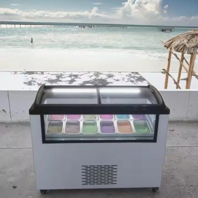 China Commercial Use Hard Ice Cream Popsicle Display Freezer Gelato Ice Cream Display Freeze showcase for sale