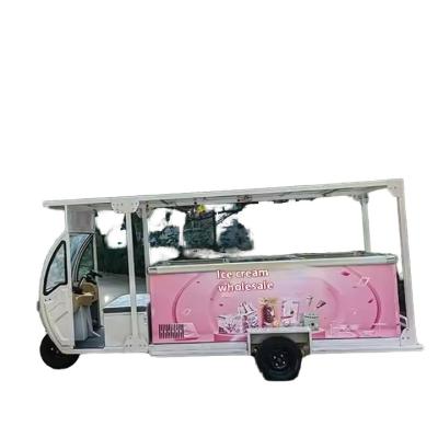 China Electric Cargo Tricycle 60V 1000W Power Open/Closed Body Types 400kg Ice Cream Display Box for Delivery Business for sale