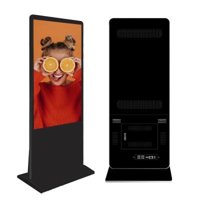 China 55inch floor stand vertical touch screen kiosk 4k indoor standalone lcd advertising display for sale