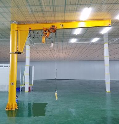 Grue de potence debout libre de 2 tonnes envergure de bras électrique de pivotement de 270 degrés 4.5-6m