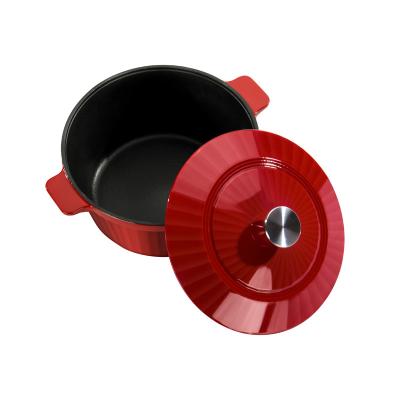 Cina Calore rapido 10.2cm del vaso/bollitore della minestra del ghisa dell'OEM di Velosan profondo con la glassa in vendita