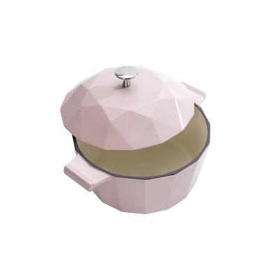 Cina Il rivestimento a 9 pollici rosa 4kg Dientoff dello smalto del vaso 55cm della minestra del bastone di induzione non ha lustrato in vendita