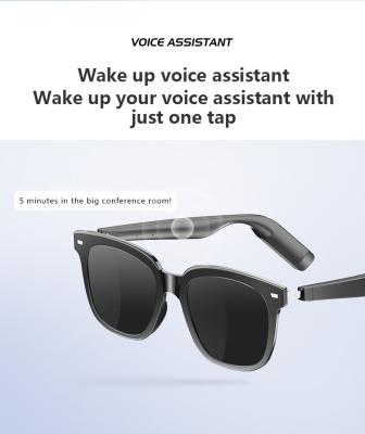 Cina 10 ore di tempo musicale occhiali bluetooth neri lucidi con capacità di chiamata 110mAh*2 in vendita