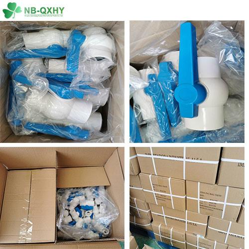 High Quality ASTM Standard PVC Compact Ball Valve with Blue Long Handle