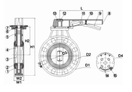 2" PVC Butterfly Valve with Wide Handle Lever Type for Swimming Pool