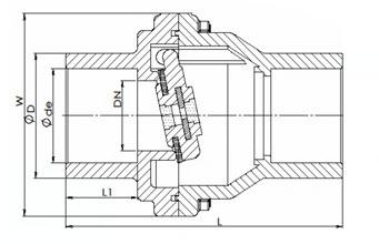 PVC White Swing Check Valve