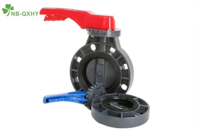 2′ ′ -8′ ′ PVC Manual Flange Red Handle Compact Butterfly Valve