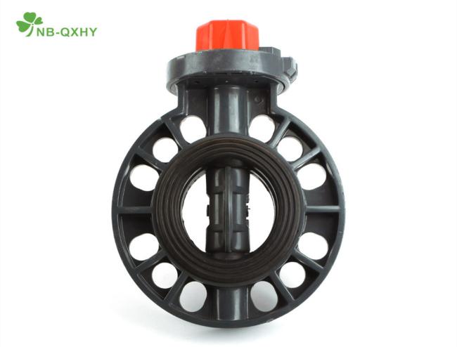 2′ ′ -8′ ′ PVC Manual Flange Red Handle Compact Butterfly Valve
