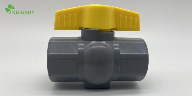 All Types Available Plastic Fixed Manual PVC Octagonal Ball Valve with Yellow Handle