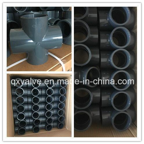 Water Supply High Pressure Pn16 PVC Pipe Fitting Equal Tee