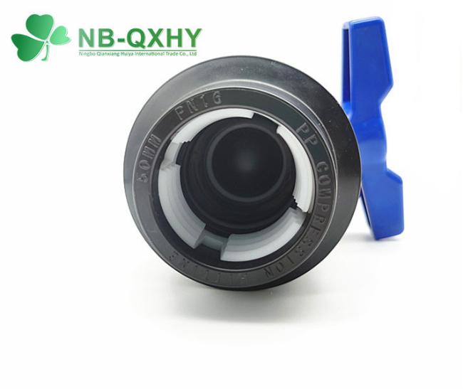 High Quality Compression Union PP Compact Ball Valve