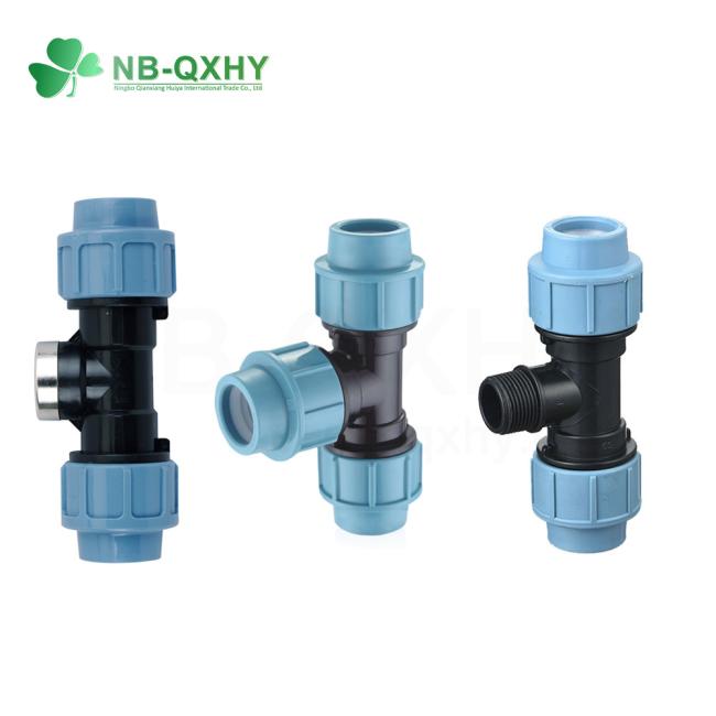 PP Compression Pipe Fitting Male/Female Equal Reducing Tee