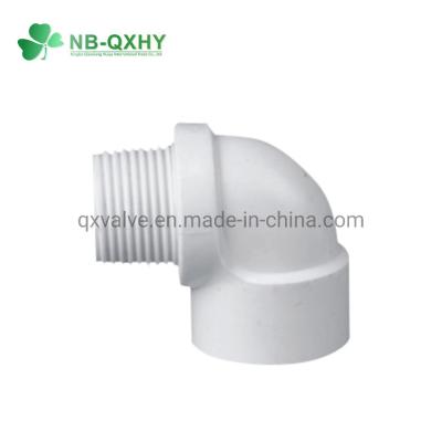 Cina Fittings di filo maschile a pressione in PVC 90 gradi gomito BS Standard QX Spessore della parete Pn16 in vendita
