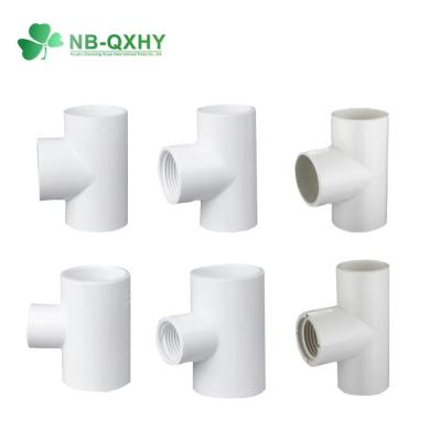 Cina Pipa di PVC blu adatta Tee Sch40 Equal Tee riducente Tee femminile Tee per il collegamento della colla in vendita