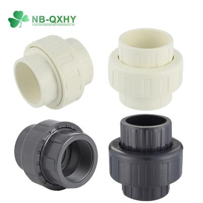 中国 定数直径 Dn15-Dn100 青いPVCパイプフィッティングユニオン プラスチックソケットスレッドユニオン 販売のため