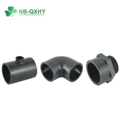 Cina Fitture per tubi in PVC Pn16 uguali alla norma DIN per alte pressioni in grigio profondo in vendita