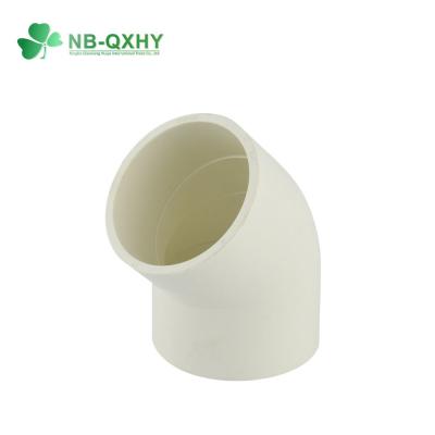 Cina UPVC ASTM Sch40 45 gradi gomito per raccordi di tubi di plastica facile da installare e mantenere in vendita