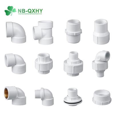 Cina QX Bianco PVC Fitting Coupling Elbow Plug Forgiato QX BS Thread in vendita