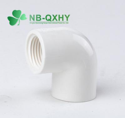 Cina Sch40 Fittings per tubi UPVC PVC gomito Ios9001 dimensione completa angolo 5deg ASTM plastica standard in vendita